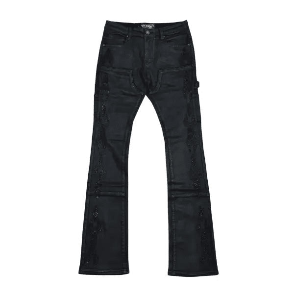 Vicious coated side rhinestone stacked denim – Cityswagusa.com